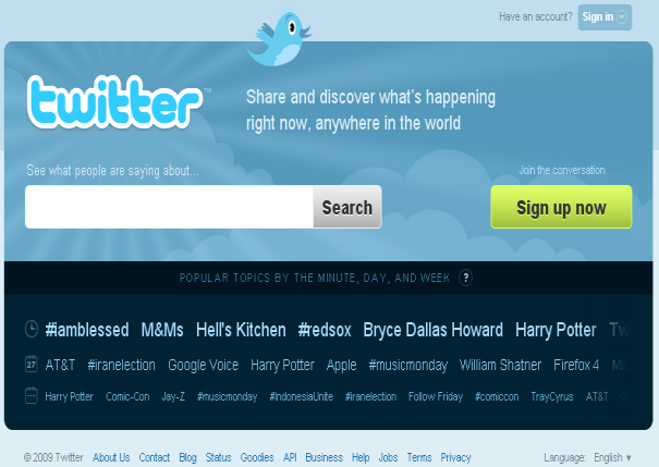 Twitter HomePage Re-designed